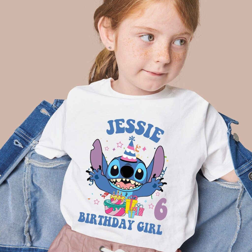Disney Stitch Birthday Shirt With Name and Age, Lilo and Stitch ...