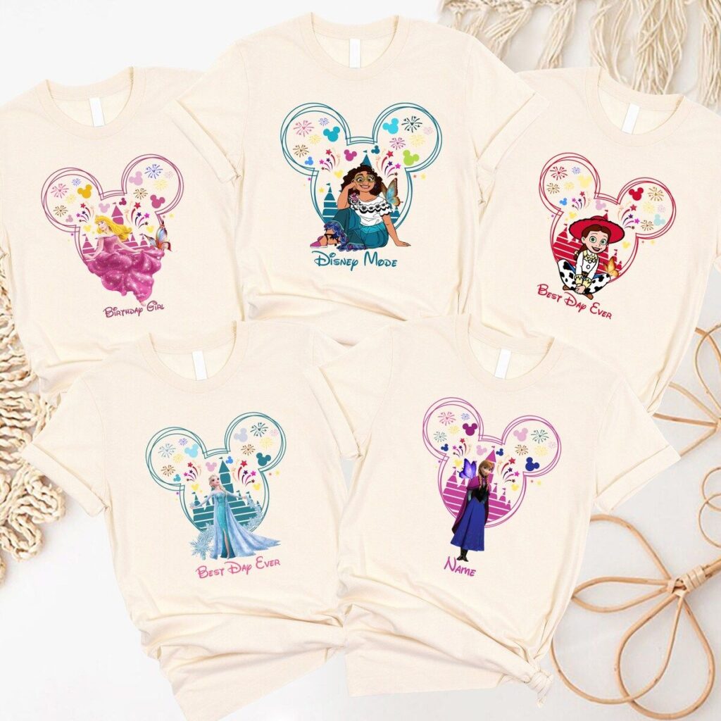 Personalized Disney Princess Shirt With Name, Princess Birthday Costume