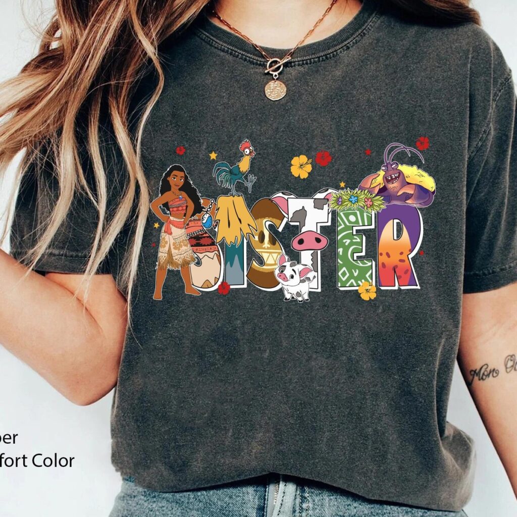 Custom Moana Character Shirt With Name, Matching Moana Outfits for 2024 ...
