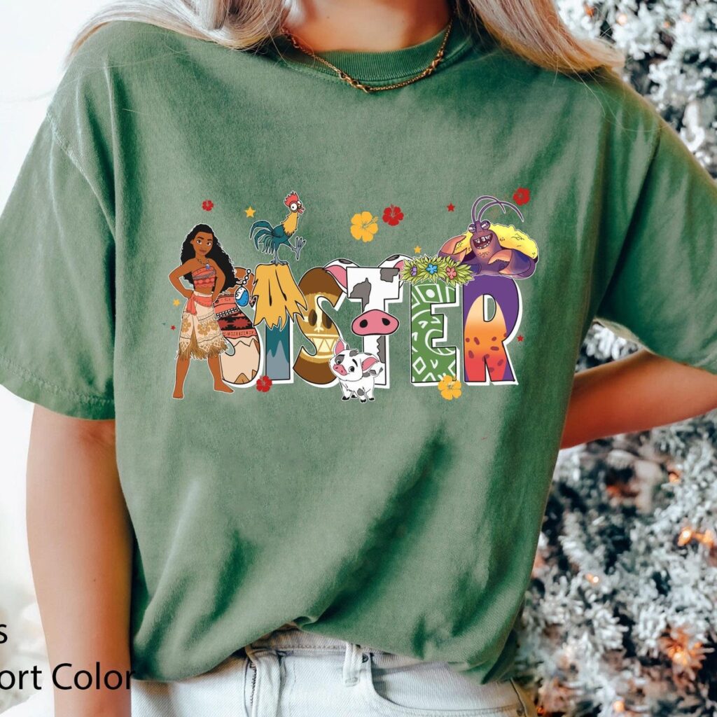 Custom Moana Character Shirt With Name, Matching Moana Outfits for 2024 ...