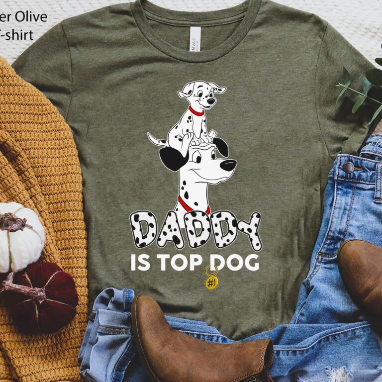 101 Dalmatians Pongo and Rolly Shirt for Dad, Disney Classic Cartoon ...
